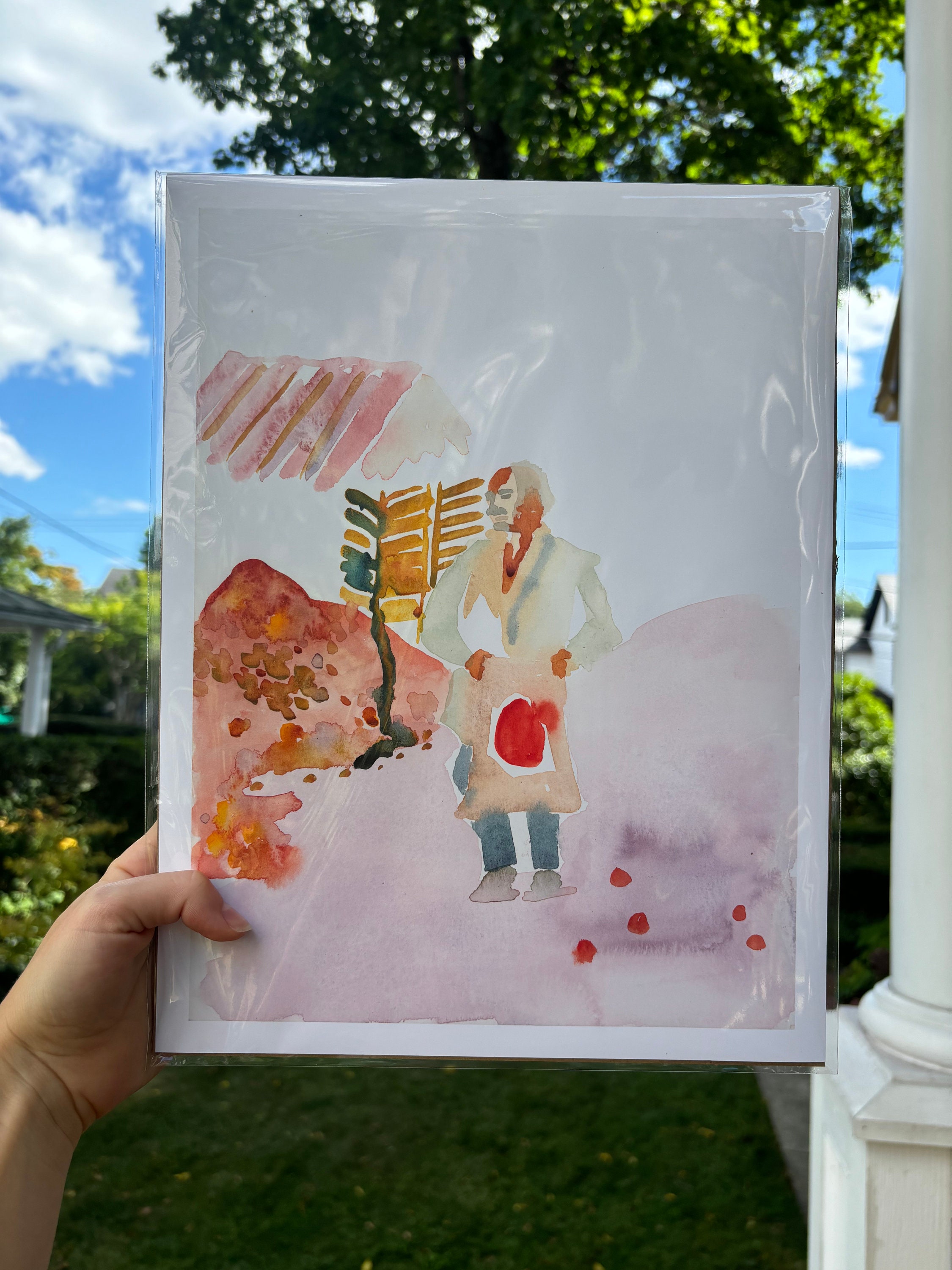 Apple Man Art Print - Etsy
