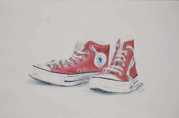 Converse Shoe Art Print | Etsy