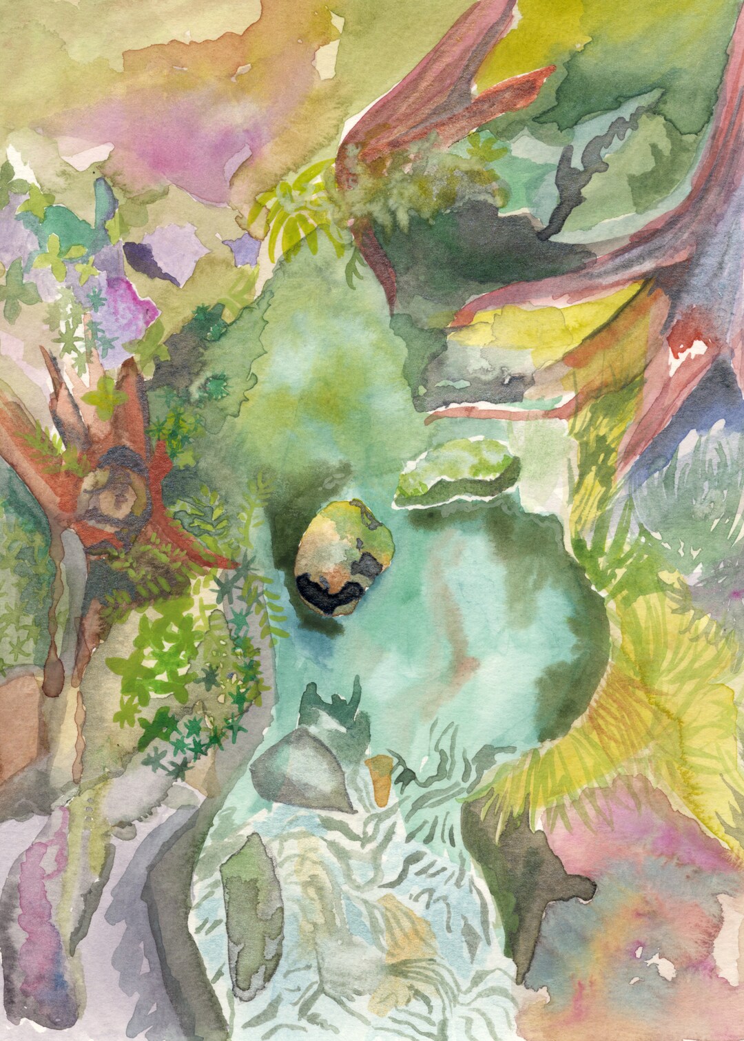 Watercolor River Art Print - Etsy