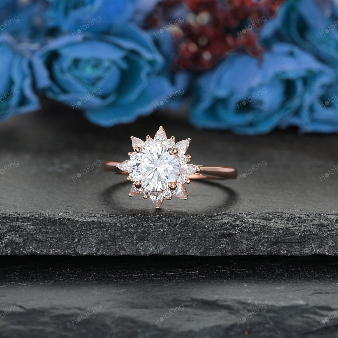Snowflake Ring FG/VS1 IGI CERTIFIED Lab Grown Diamond Vintage ...