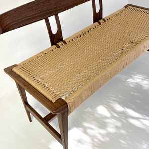 Entry Bench - Walnut and Danish Cord - Etsy