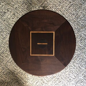 Modern Walnut 17 Inch Round Side Table - Etsy