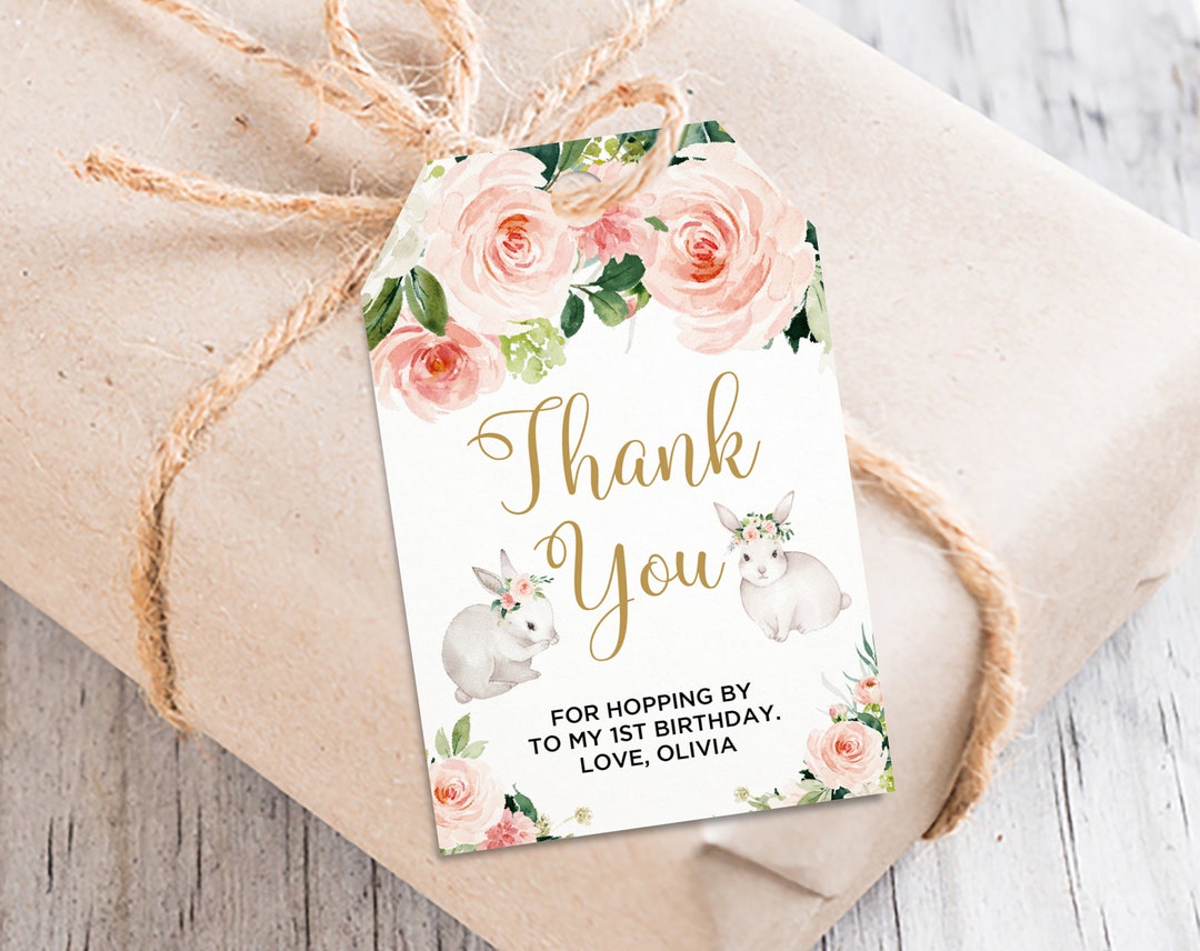 Bunny Favor Tags Some Bunny Birthday Gift Tags Girl Bunny Birthday ...