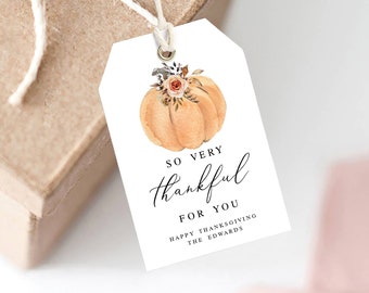 Thanksgiving Tags Thanksgiving Favor Tags Printable or - Etsy