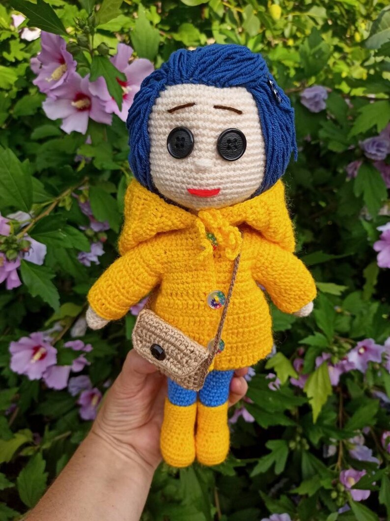 Knitted Soft Toy Сoraline Doll - Etsy