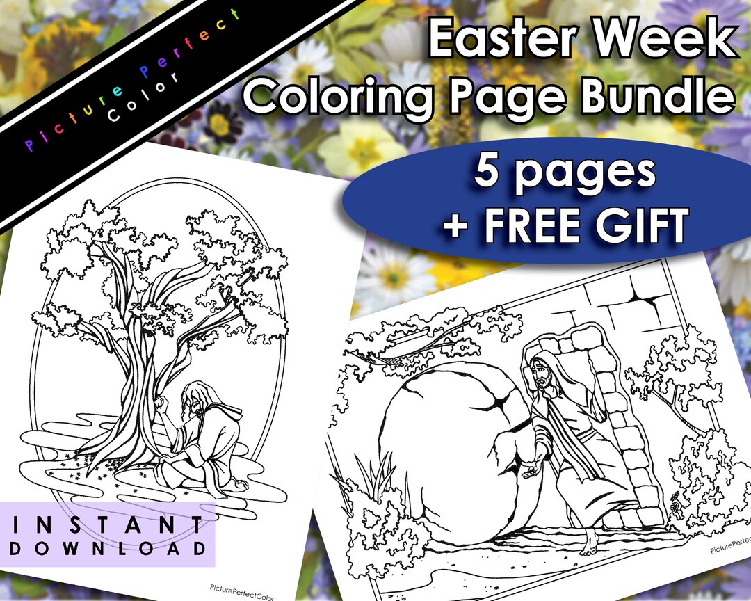 Easter Coloring Pages Colouring Activity Jesus Christ Gethsemane ...