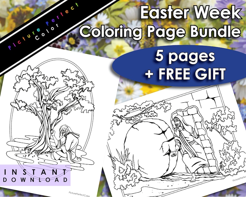 Easter Coloring Pages Colouring Activity Jesus Christ Gethsemane ...