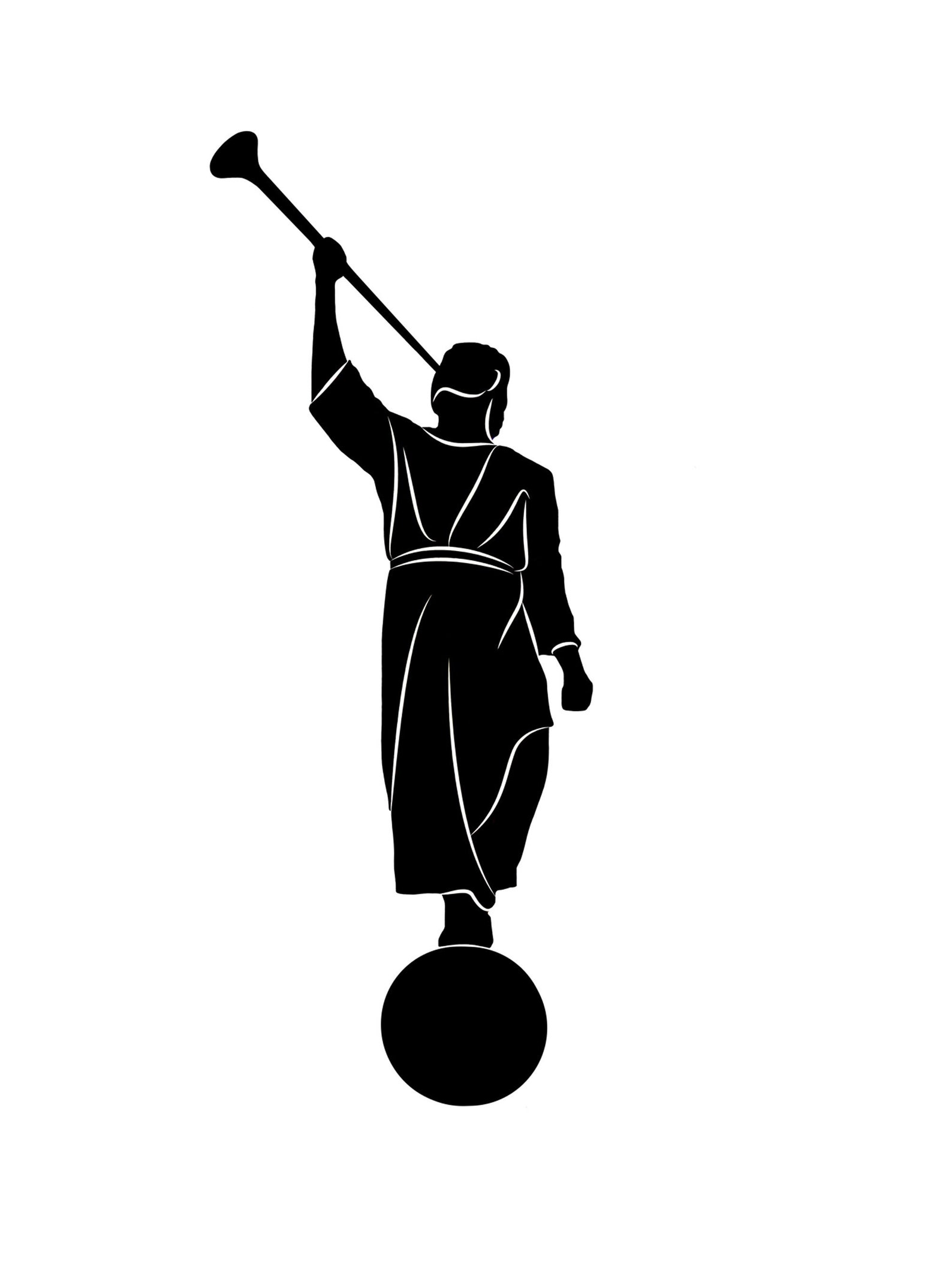 Angel Moroni LDS Temple Statue Silhouette Download Printable | Etsy