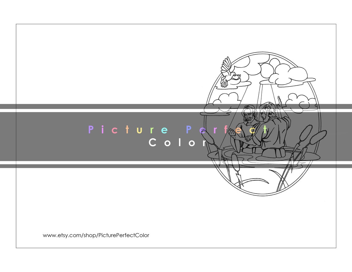 Printable DIY Baptism Card/ Jesus Christ and John the Baptist/ Bible ...