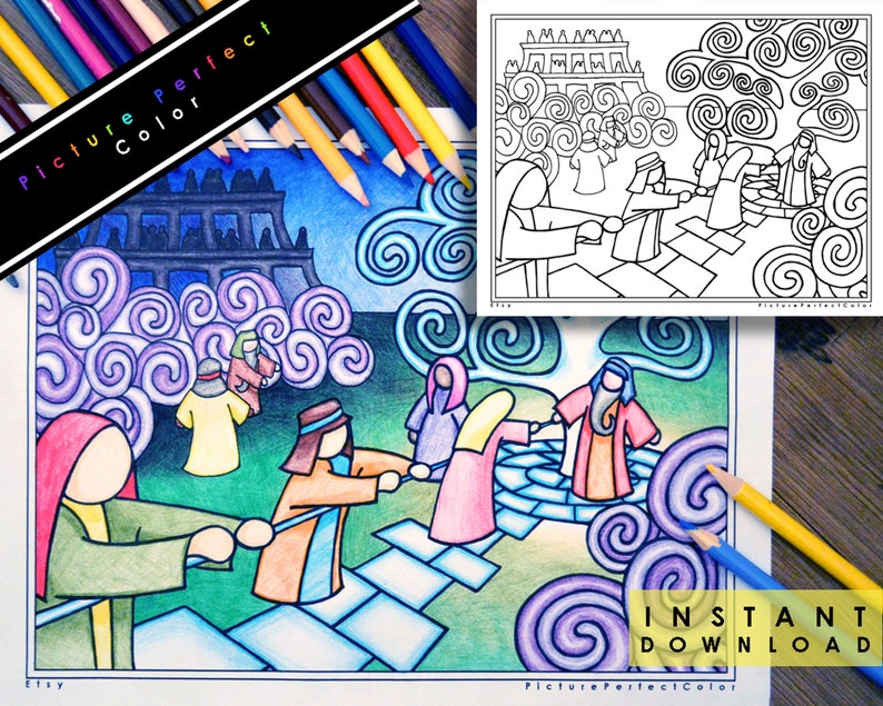 Coloring Page Colouring Activity Lehi's Dream of the Tree of Life Lehis ...