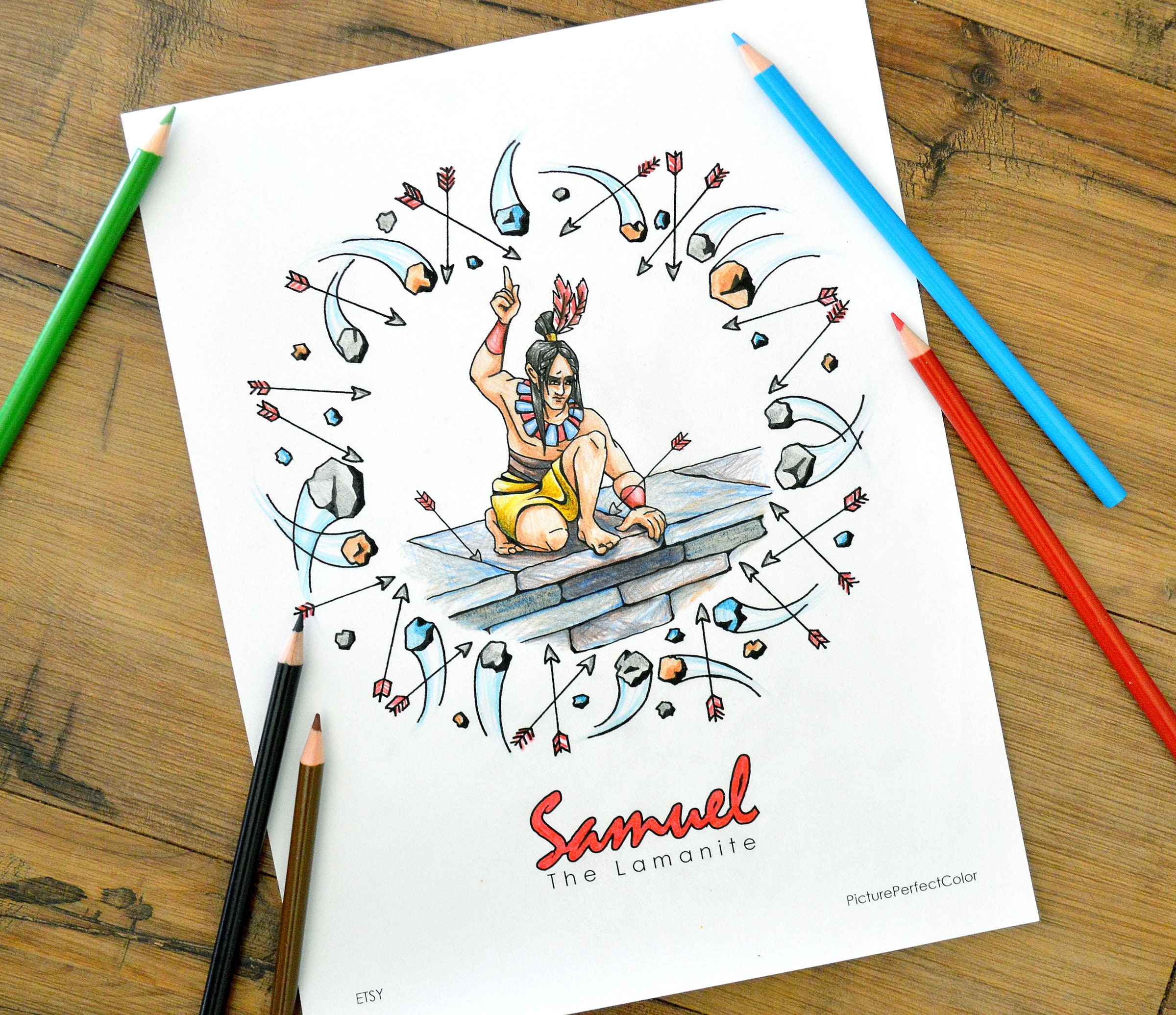 Samuel the Lamanite Prophet Coloring Page Colouring Activity Book of ...