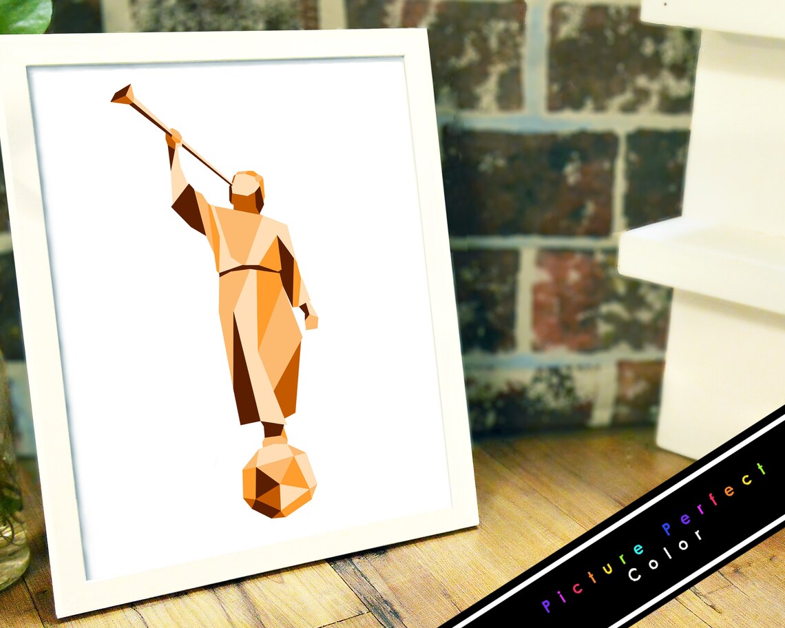 Angel Moroni Temple Statue PNG Digital Stickers Clip Art Book of Mormon ...
