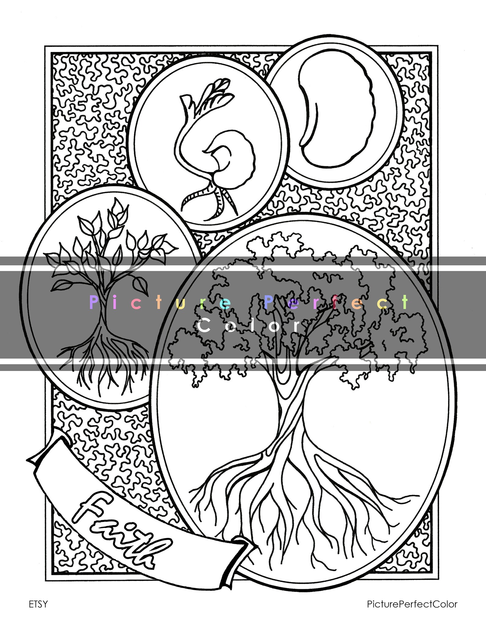 Faith Coloring Page Colouring Activity Seed Growing Tree Bible New ...