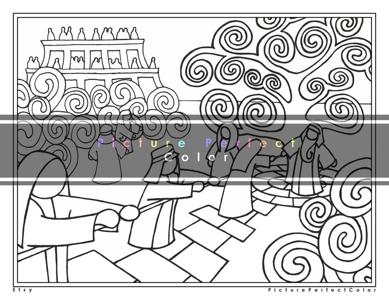 Coloring Page Colouring Activity Lehi's Dream of the Tree of Life Lehis ...