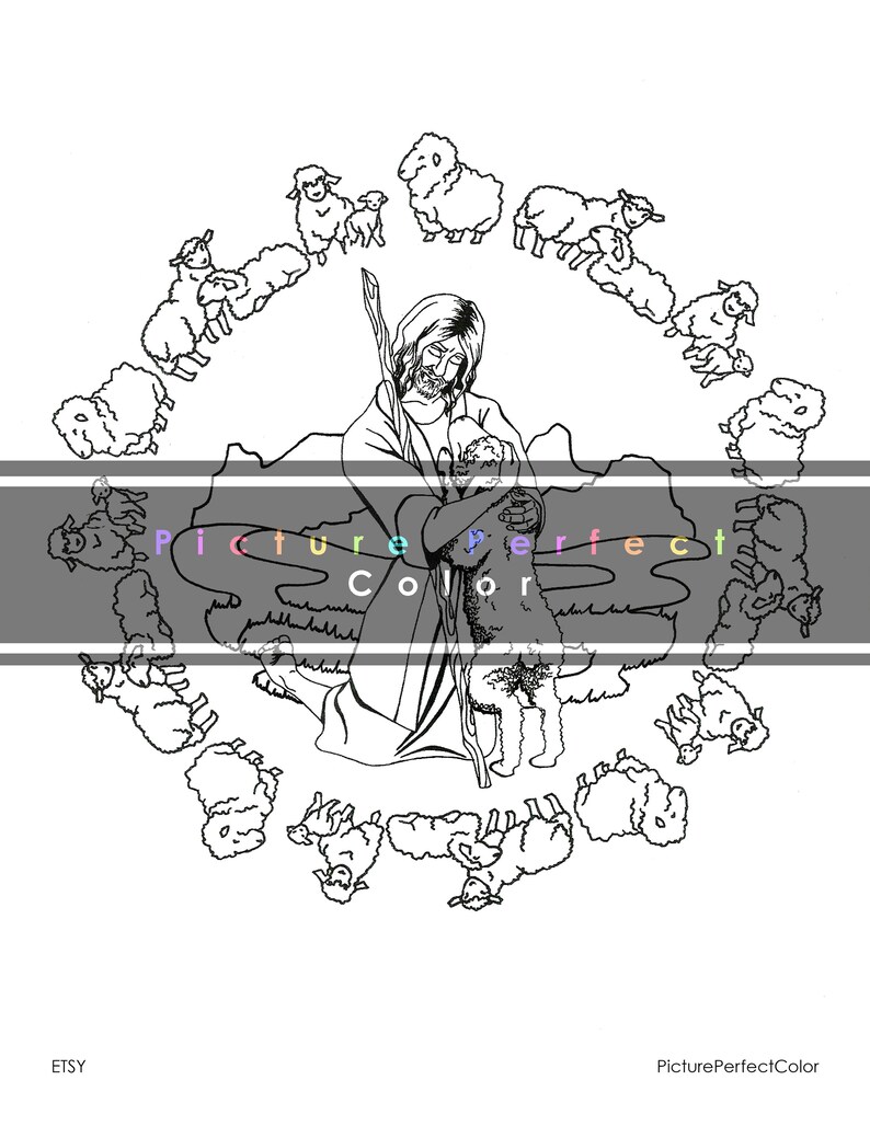 Jesus Christ With Sheep Lamb Good Shepherd New Testament Bible Gospel ...