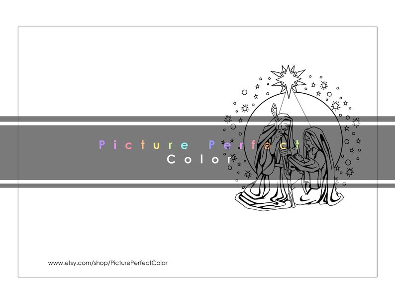 Printable DIY Christmas Card/ Birth of Jesus Christ/ Nativity/ Bible ...
