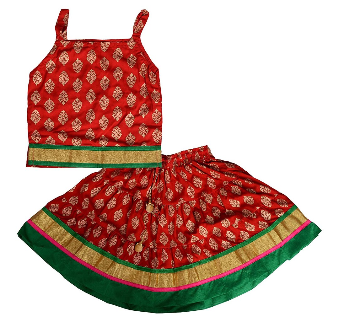 Pattu Pavadai for New Born Baby Kids Lehenga Indian Traditional Rayon ...