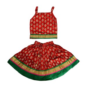 Pattu Pavadai for New Born Baby Kids Lehenga Indian Traditional Rayon ...