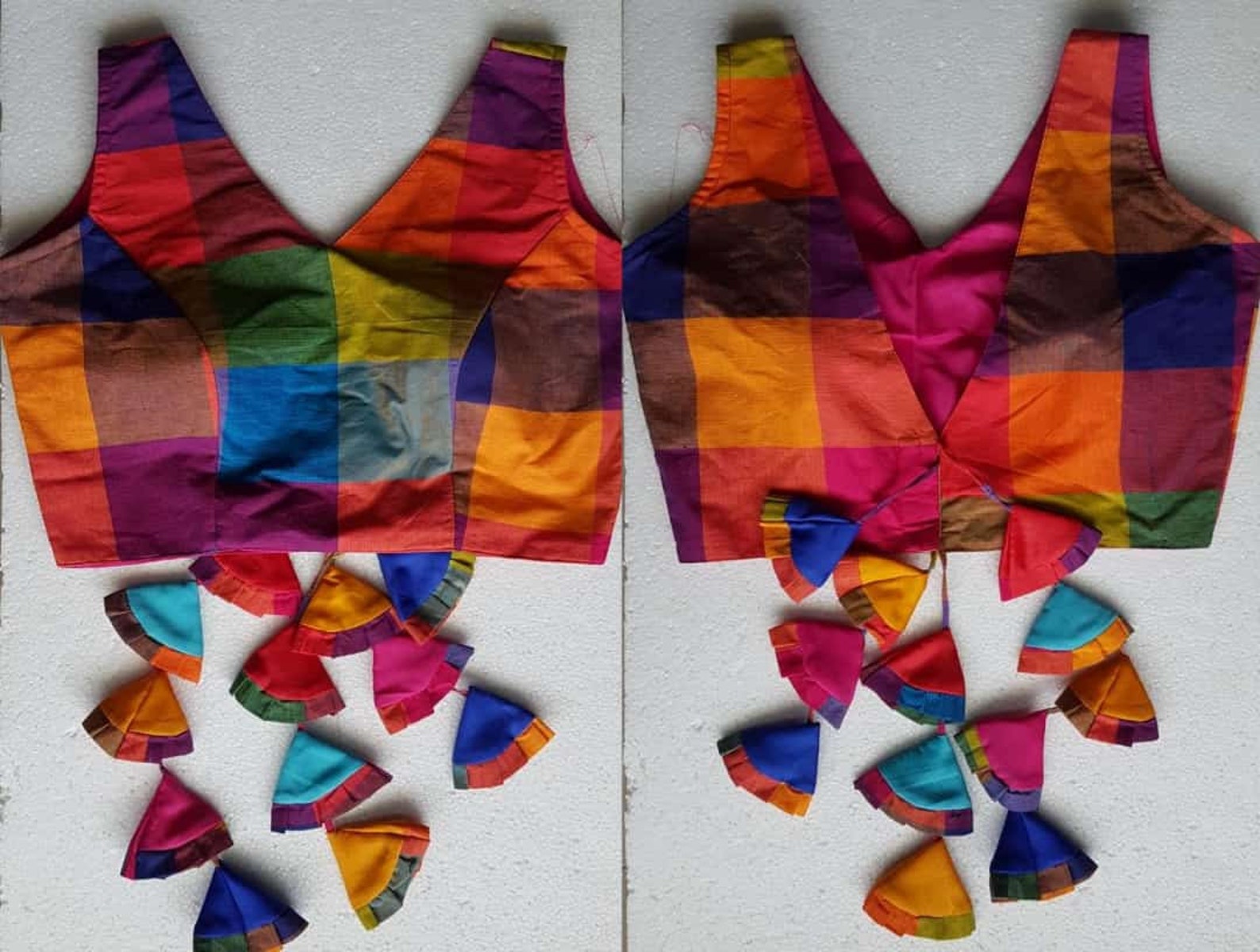 Multicolor Printed Blouse Readymade Blouse Saree Blouse With - Etsy