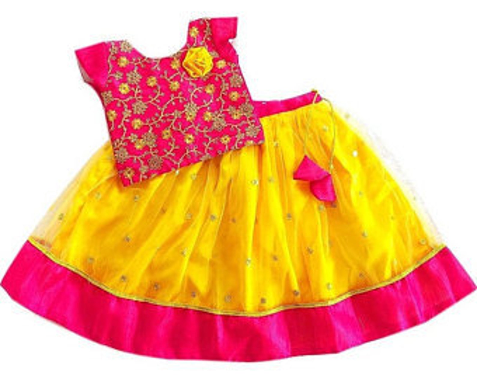 Pattu Pavadai for New Born Baby Kids Lehenga Indian Traditional Silk ...