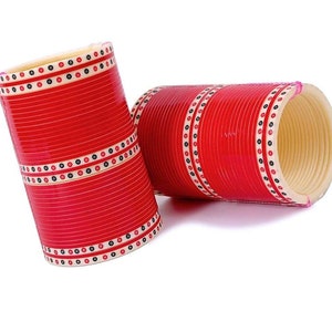 Chuda Red Designer & Golden Stone Bridal Dulhan Chuda Fashion Chura ...