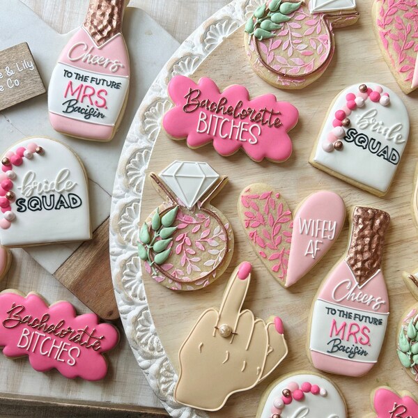 Rose Gold Cookies - Etsy