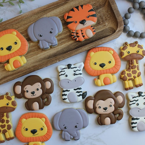 Zoo Animal Birthday Sugar Cookies Safari Birthday Party - Etsy