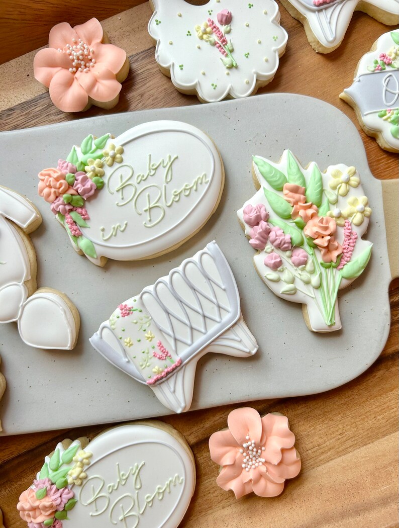 Baby in Bloom Baby Shower Sugar Cookies - Etsy