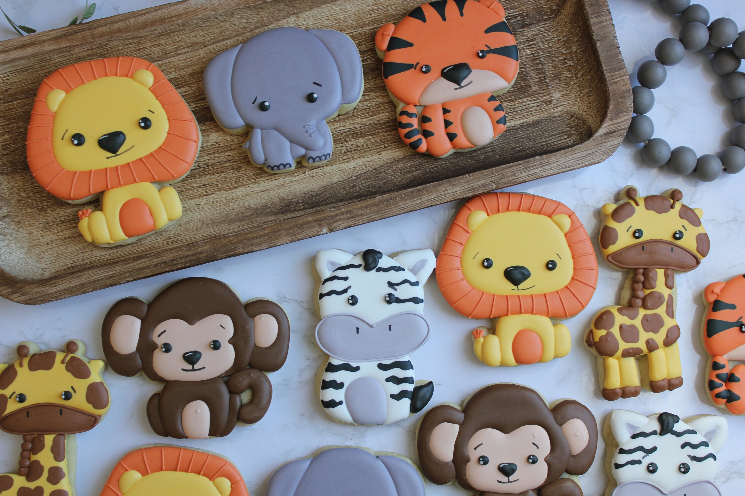 Safari/zoo Animal Royal Icing Sugar Cookies - Etsy