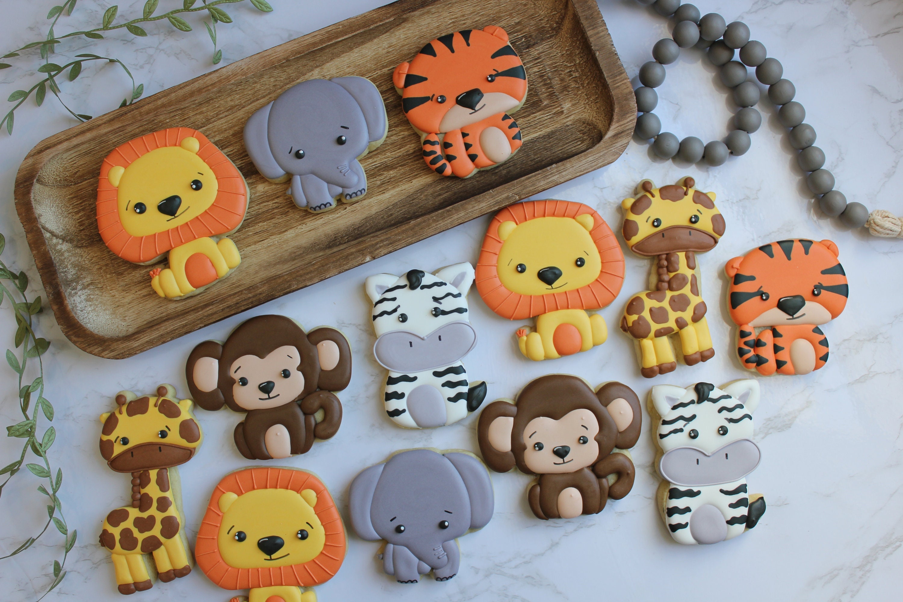 Safari/zoo Animal Royal Icing Sugar Cookies - Etsy