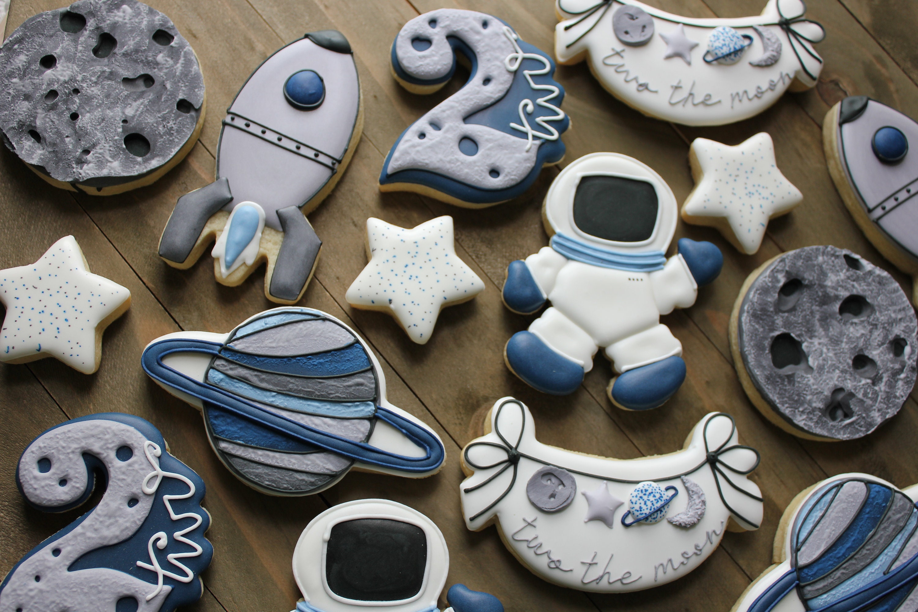 Two the Moon Royal Icing Decorated Sugar Cookies - Etsy
