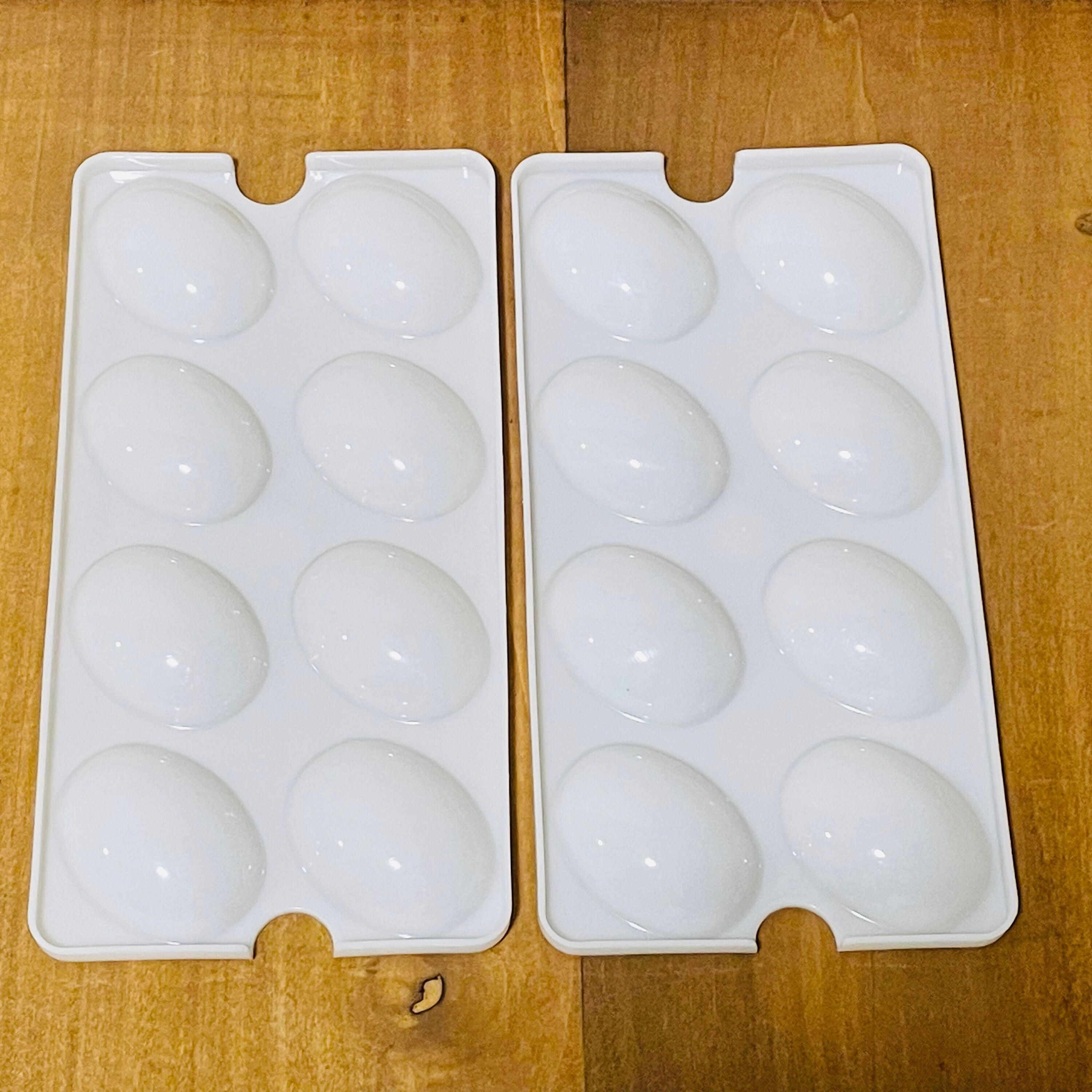 Tupperware Deviled Egg Keeper 2 Insert Carrier Replacement White Trays ...