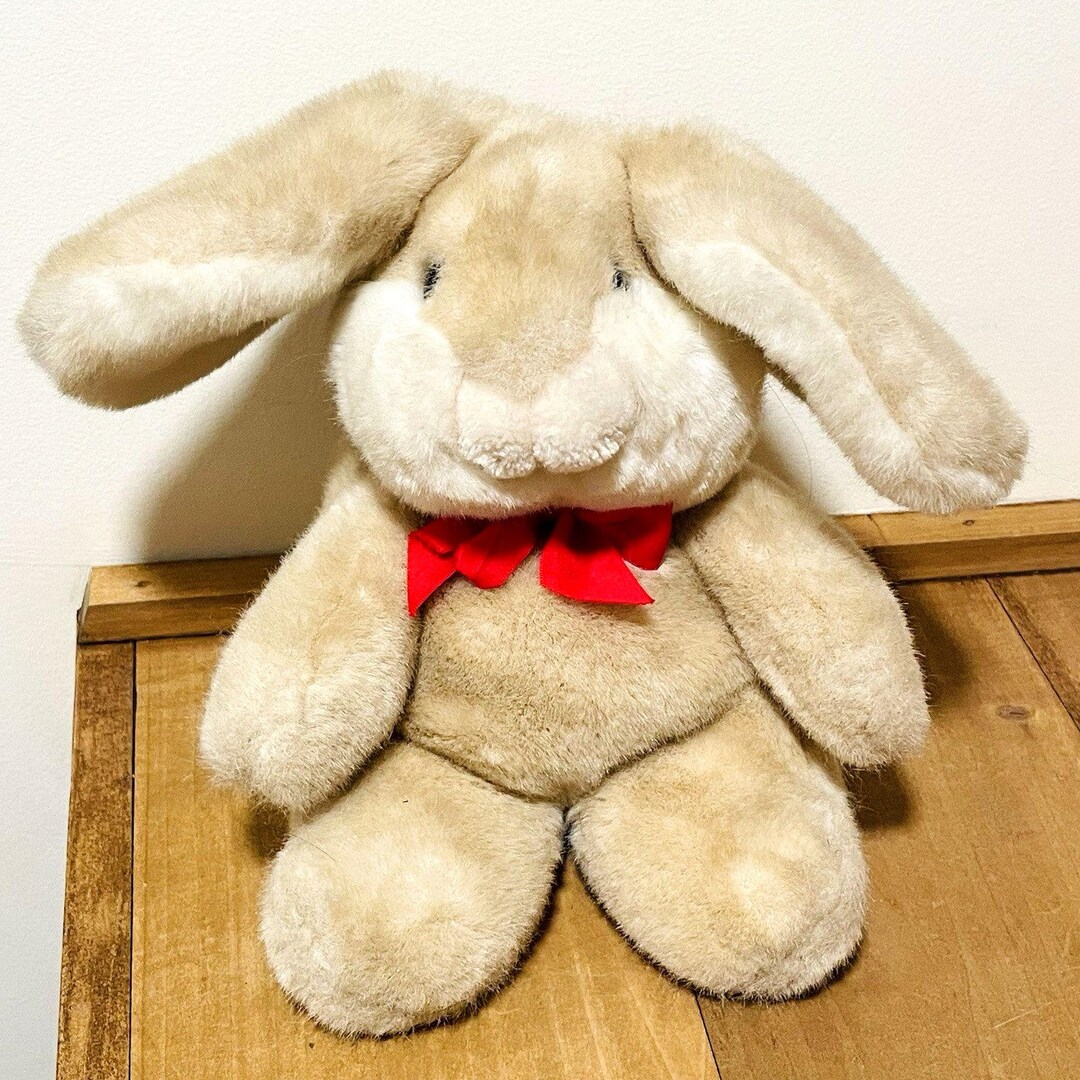 GUND Rabbit Lop Ear Plush 9" Bunny Beige Vtg 1982 Korea - Etsy