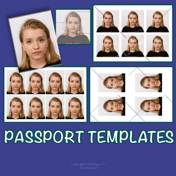 FRENCH PASSPORT pictures TEMPLATES easy and printable true | Etsy