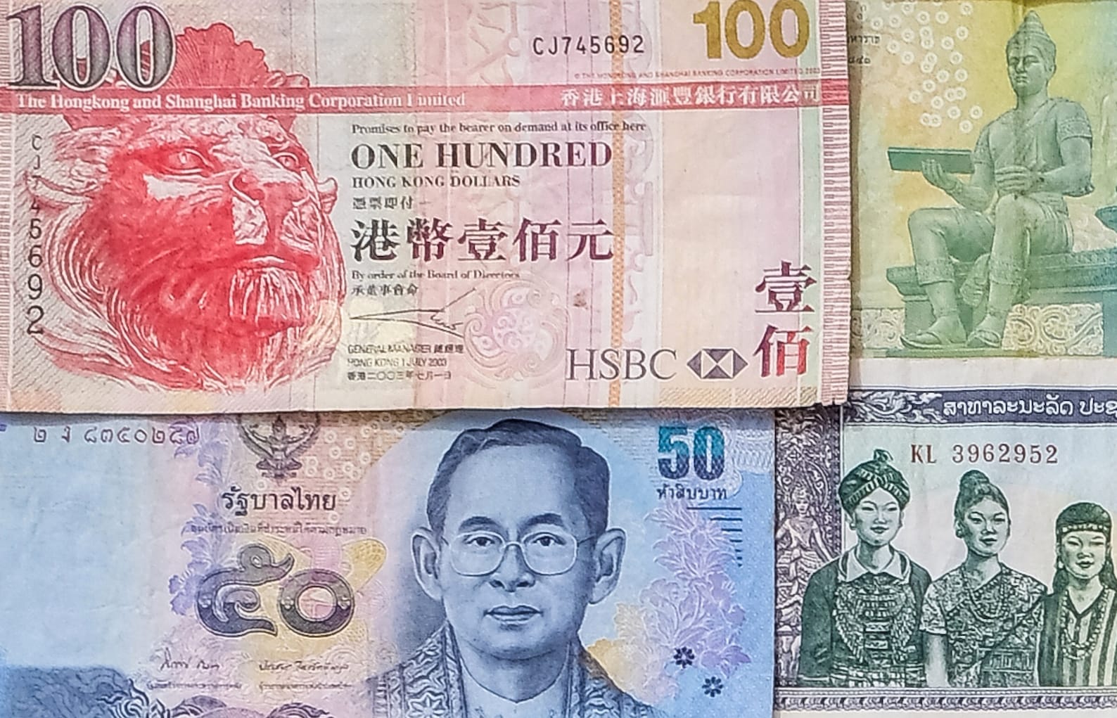 Foreign Currency- Collage of Paper Money From Around the World *digital ...