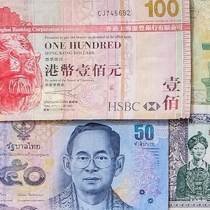 Foreign Currency- Collage of Paper Money From Around the World *digital ...