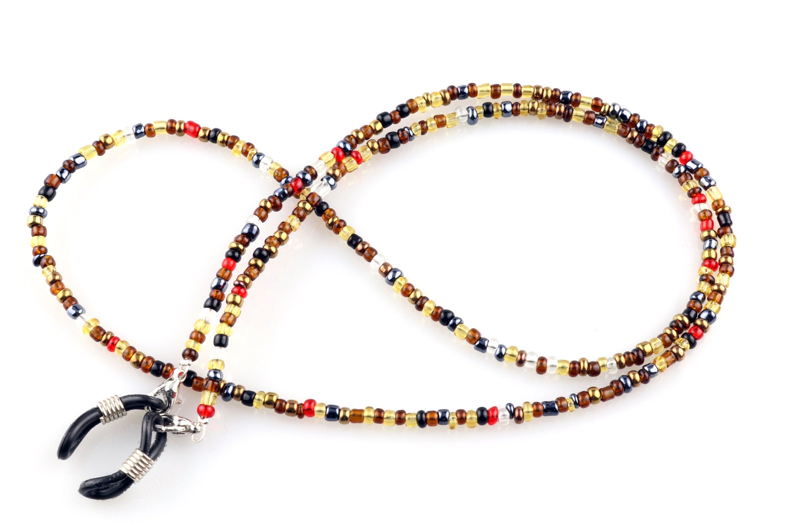 Multi-colour Beaded Eyeglasses Chain & Necklace Anti-slip - Etsy UK