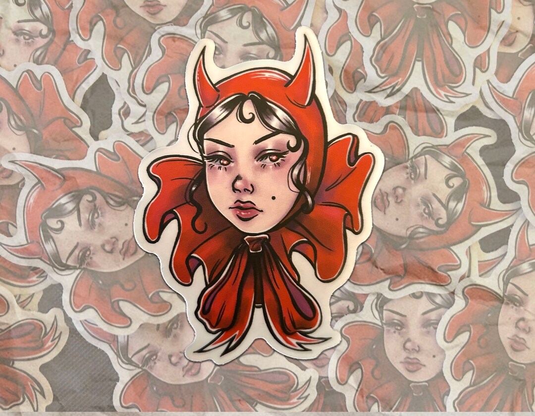 Devil Girl Sticker - Etsy