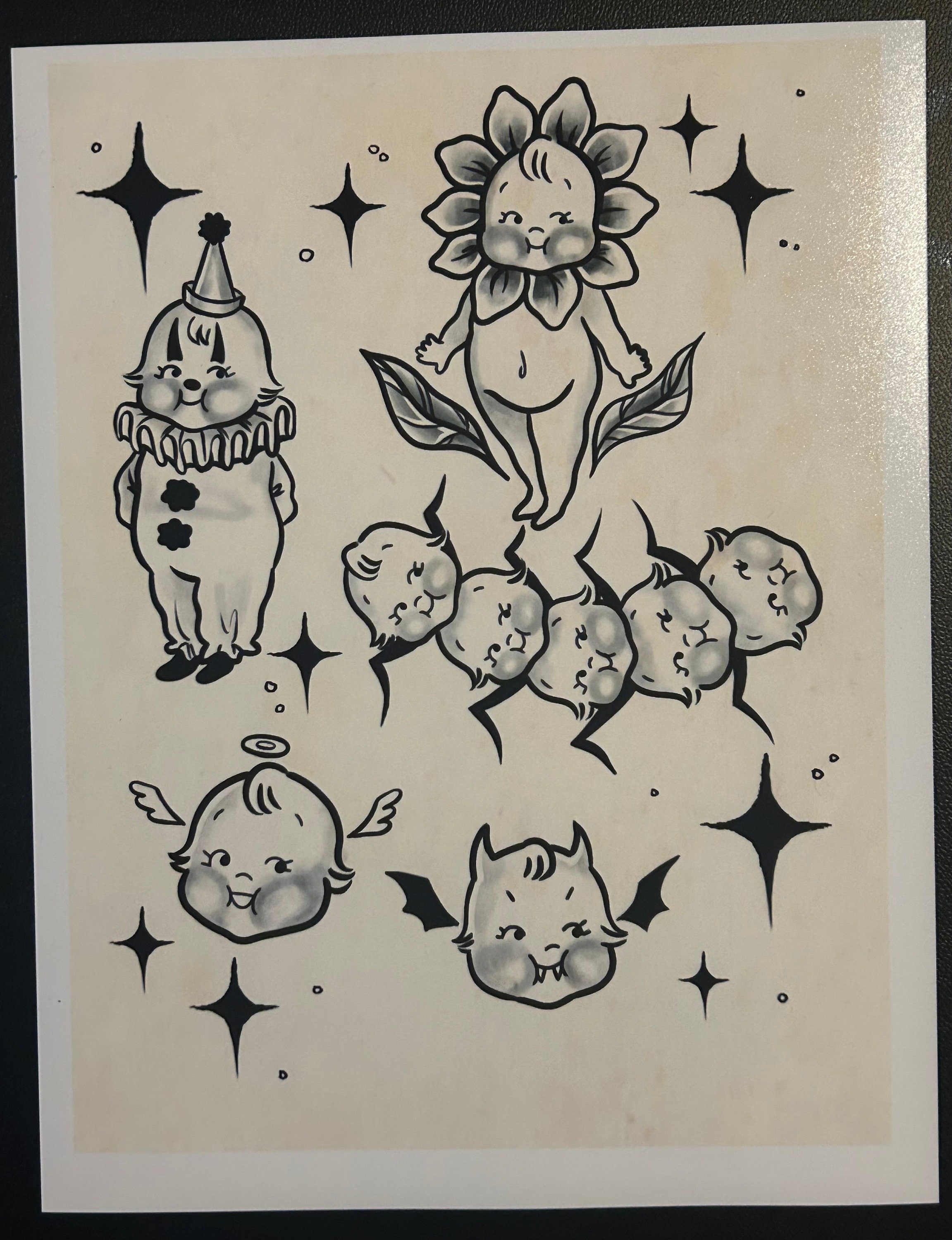 Kewpie Tattoo Flash Print 8.5 X 11 - Etsy