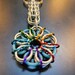 Glow in the Dark Chainmail Star Keychain. Rainbow, Blue and Silver ...