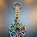 Glow in the Dark Chainmail Star Keychain. Rainbow, Blue and Silver ...