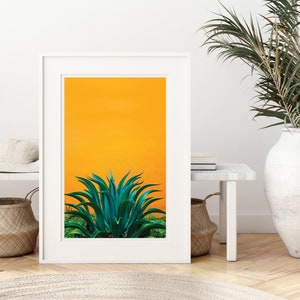 Bespoke Bright Orange Plant Botanical Nature Photography Print Wall Art ...