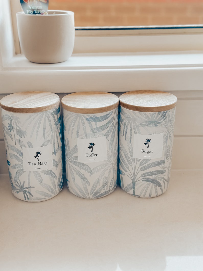 Tea Coffee Sugar Labels - Print Your Own - Etsy