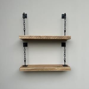 Shelving, Rustic Shelves, Chain Shelf, Hanging Shelves. - Etsy UK