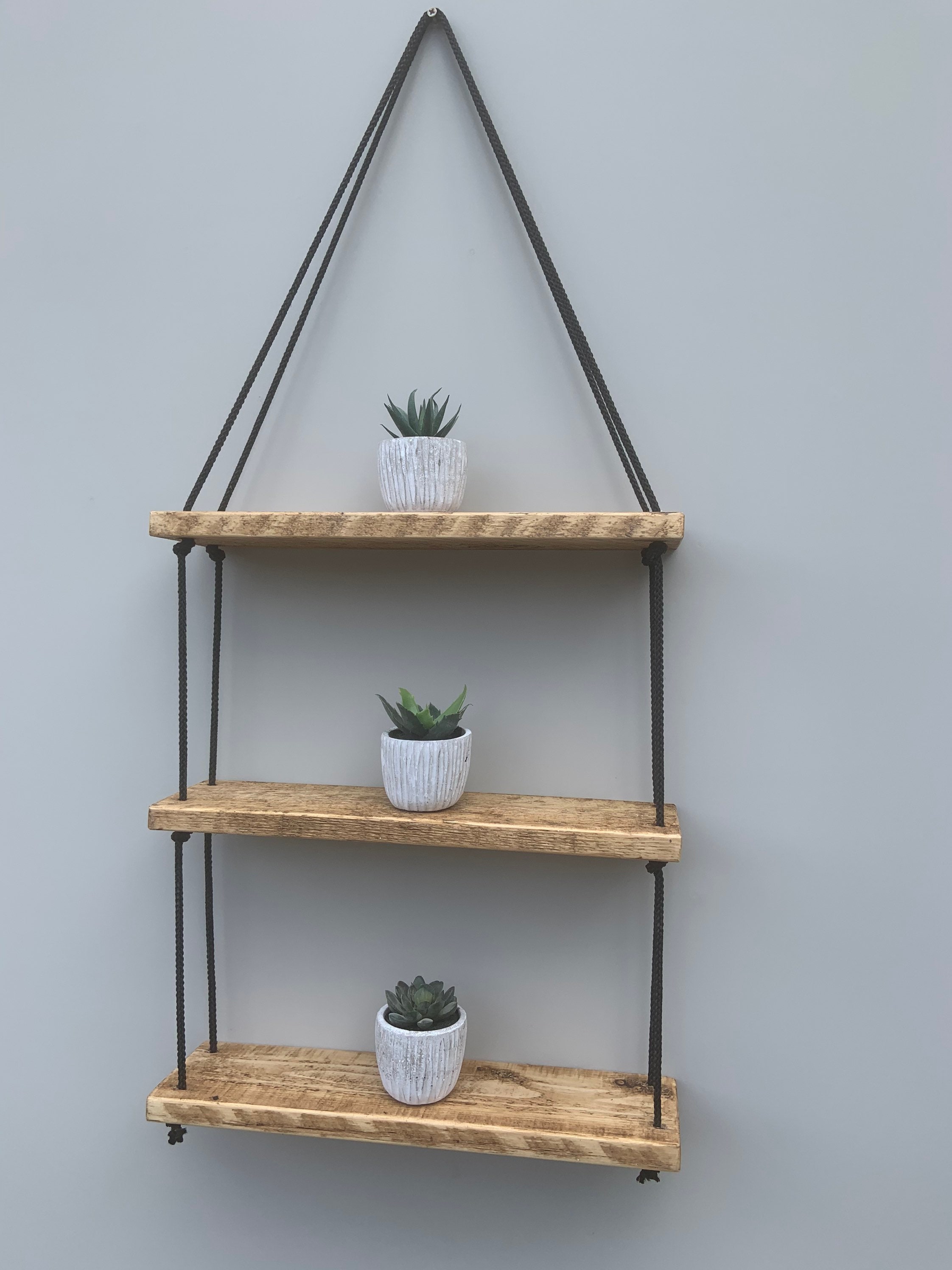 Rustic Ladder Shelf (waxed) - Etsy UK