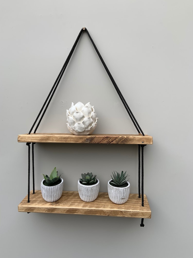 Rustic Rope Shelving | Etsy