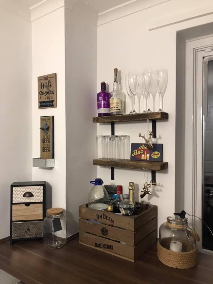 Rustic Shelves With Metal Brackets. Heavy Duty Shelves 35mm | Etsy