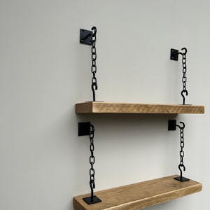Shelving, Rustic Shelves, Chain Shelf, Hanging Shelves. - Etsy UK