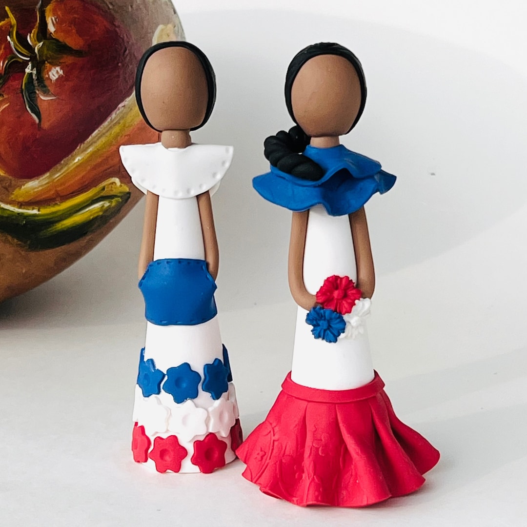 Dominican Faceless Dolls Mother Day Gift, Handmade Polymer Clay Art ...
