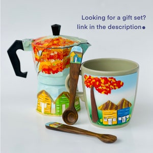 Hand Painted Dominican Moka Pot: Decorative Coffee Maker, Coffee Lover ...